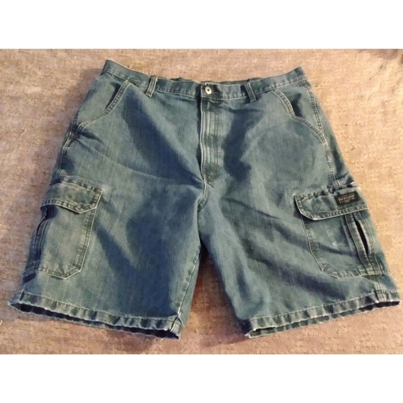 Wrangler | Shorts | Vintage Wrangler Blue Denim Cargo Shorts Mens Size ...
